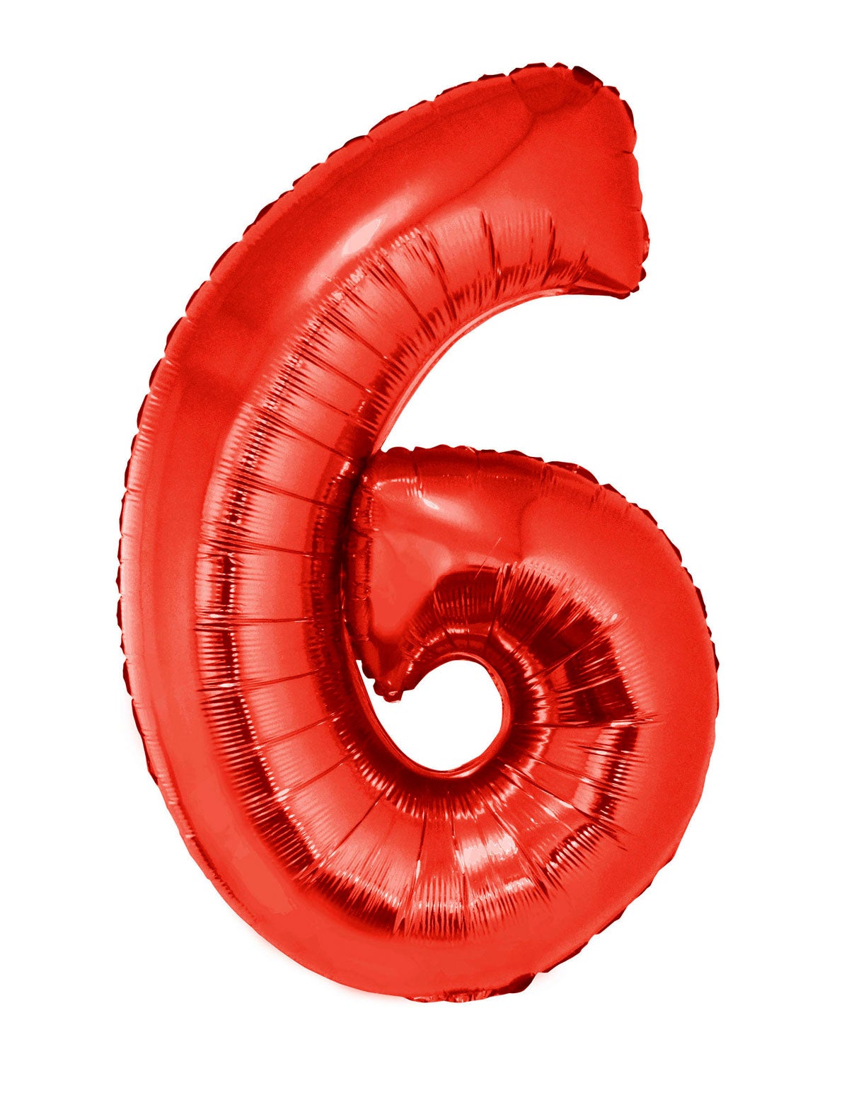 XXL Folienballon Zahl 6 Rot 102cm | Pierros Karneval & Party Shop